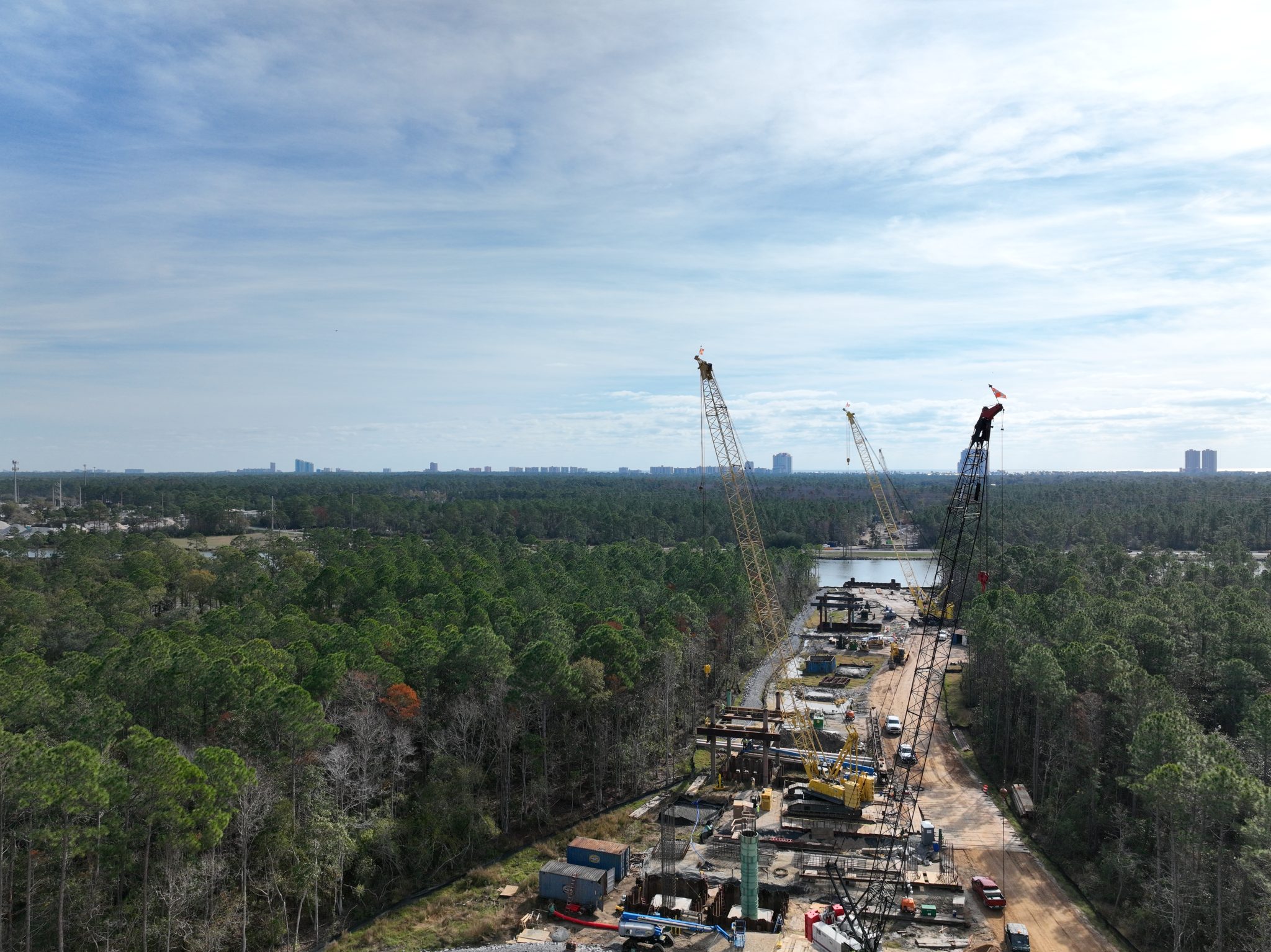 Bridge and road construction on SR-161 Connector Road (Waterway Bridge ...