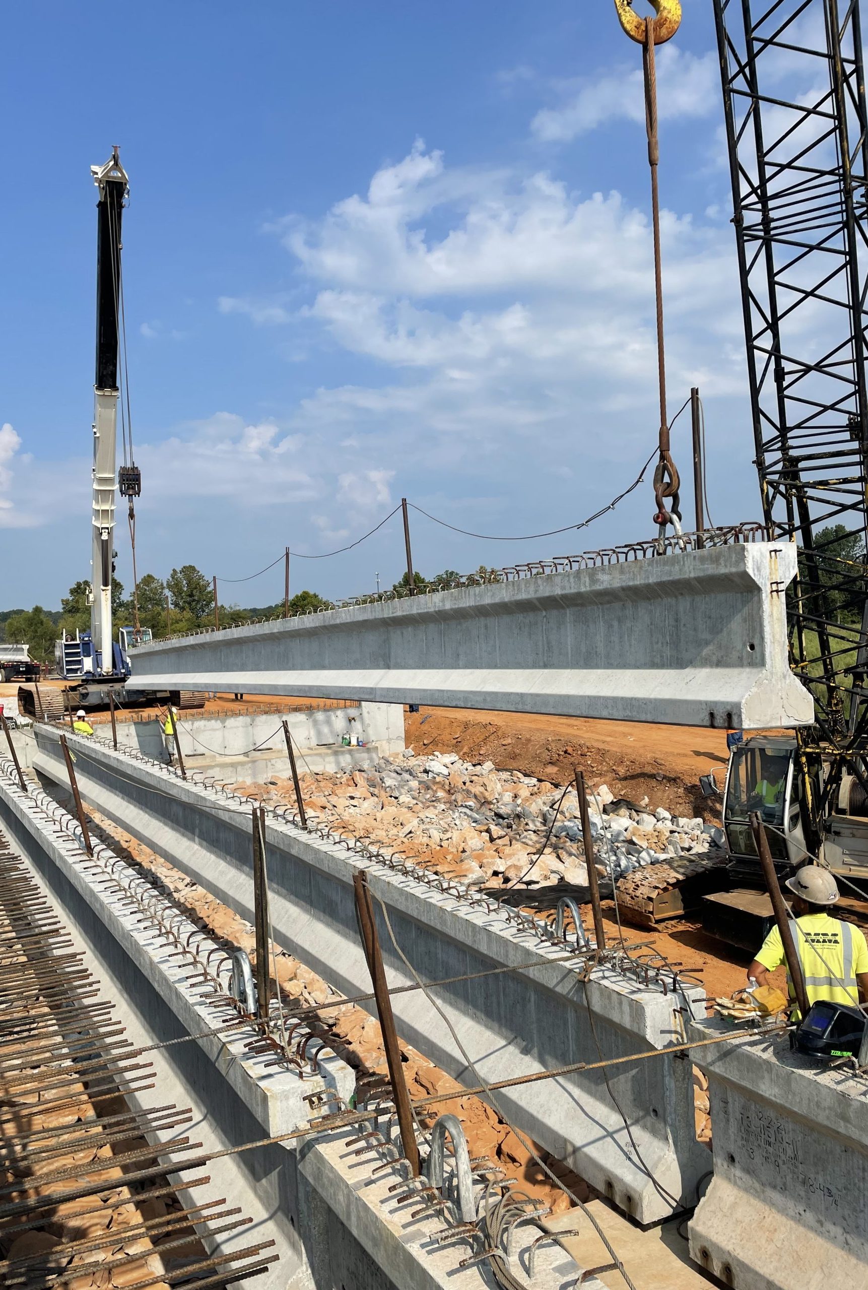 Bridge girders installed for Huntsville Brownsferry Road widening ...
