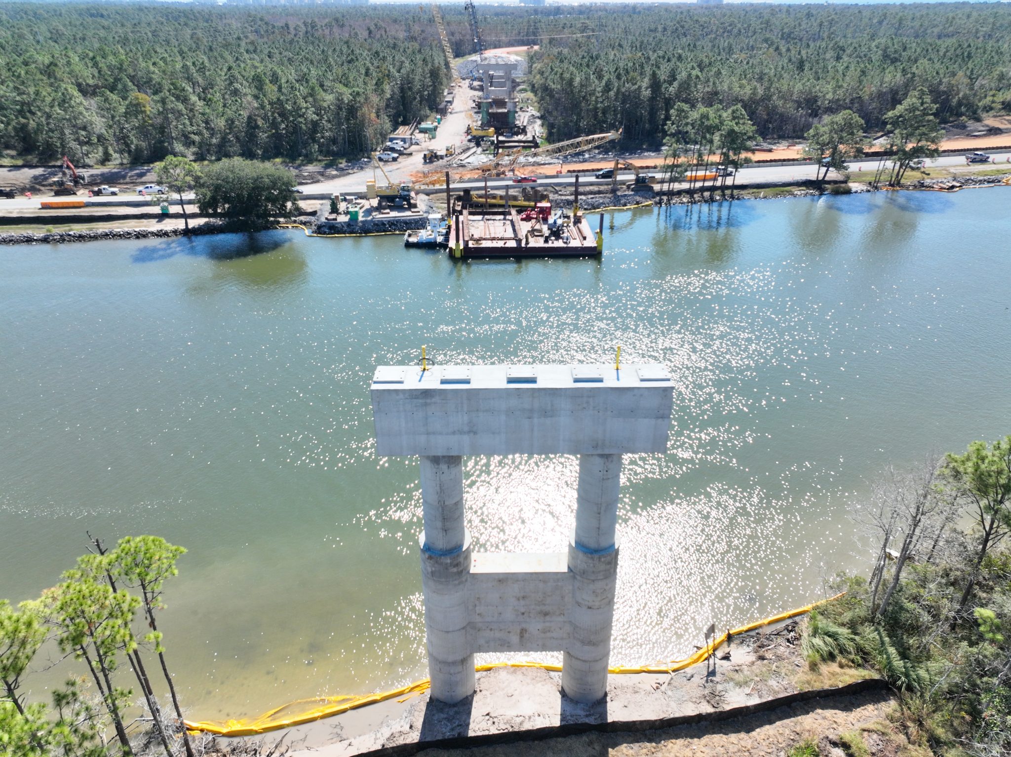 Intracoastal Waterway bridge and connector construction progress ...