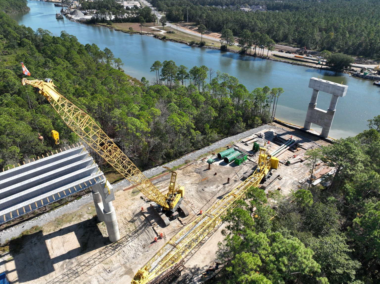 Intracoastal Waterway bridge and connector construction progress ...