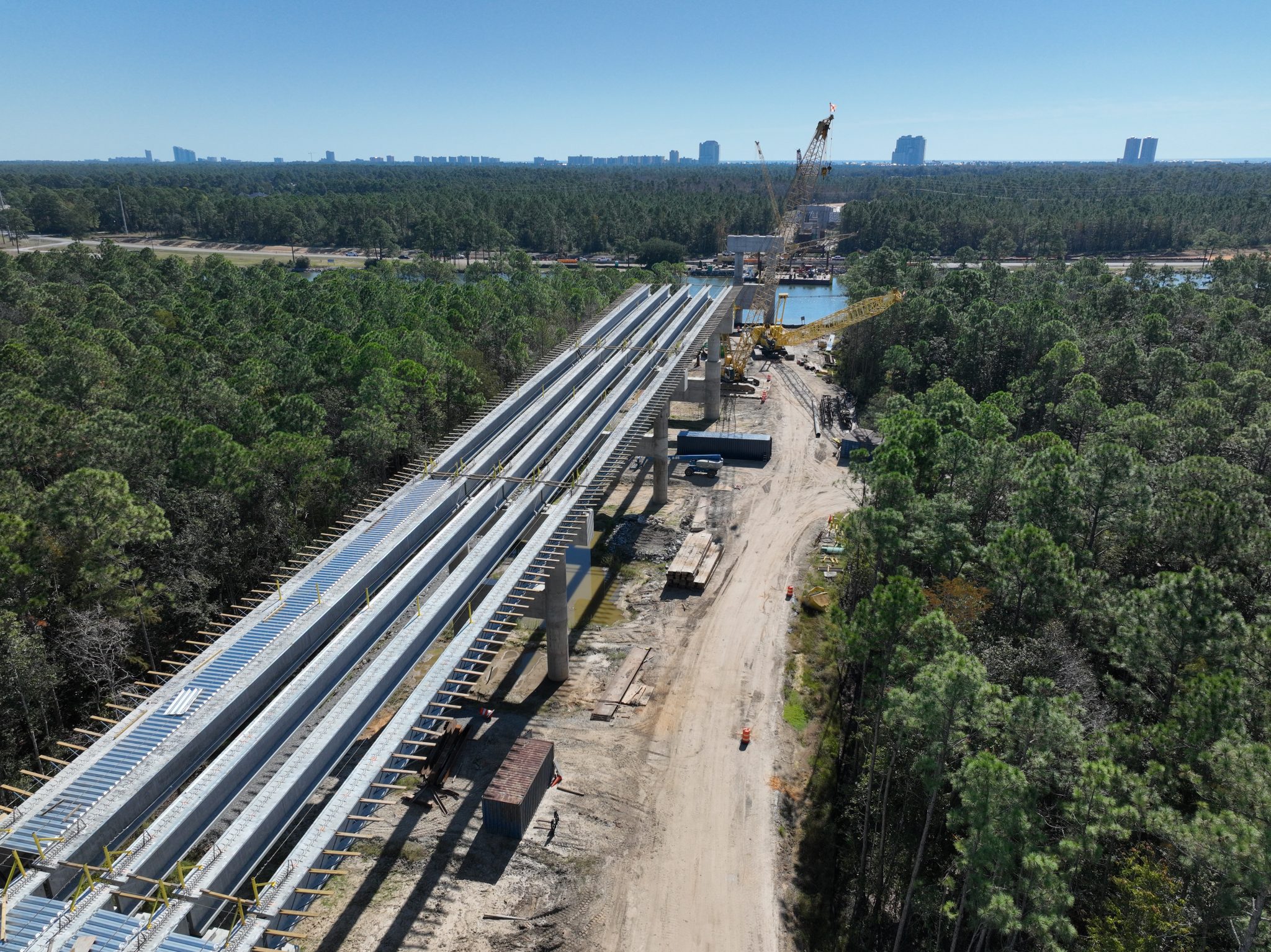 Intracoastal Waterway bridge and connector construction progress ...