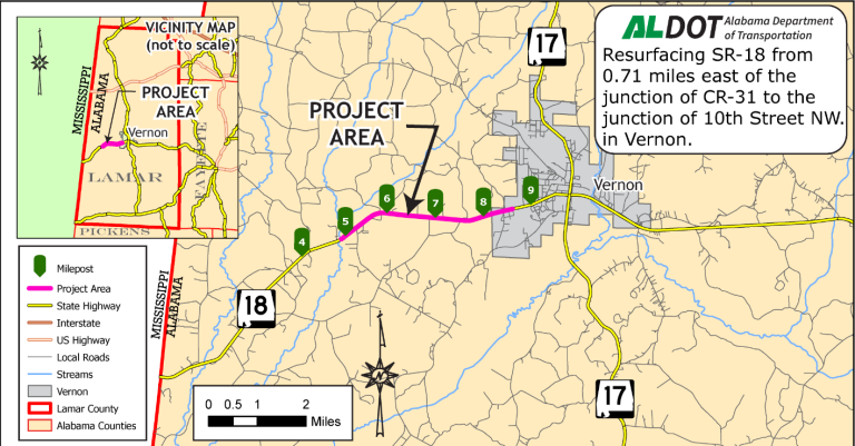 SR-18 resurfacing in Lamar County - ALDOT News Hub