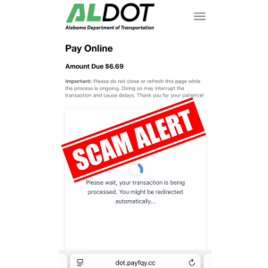 ALDOT warns the public about scam using state branding - ALDOT News Hub