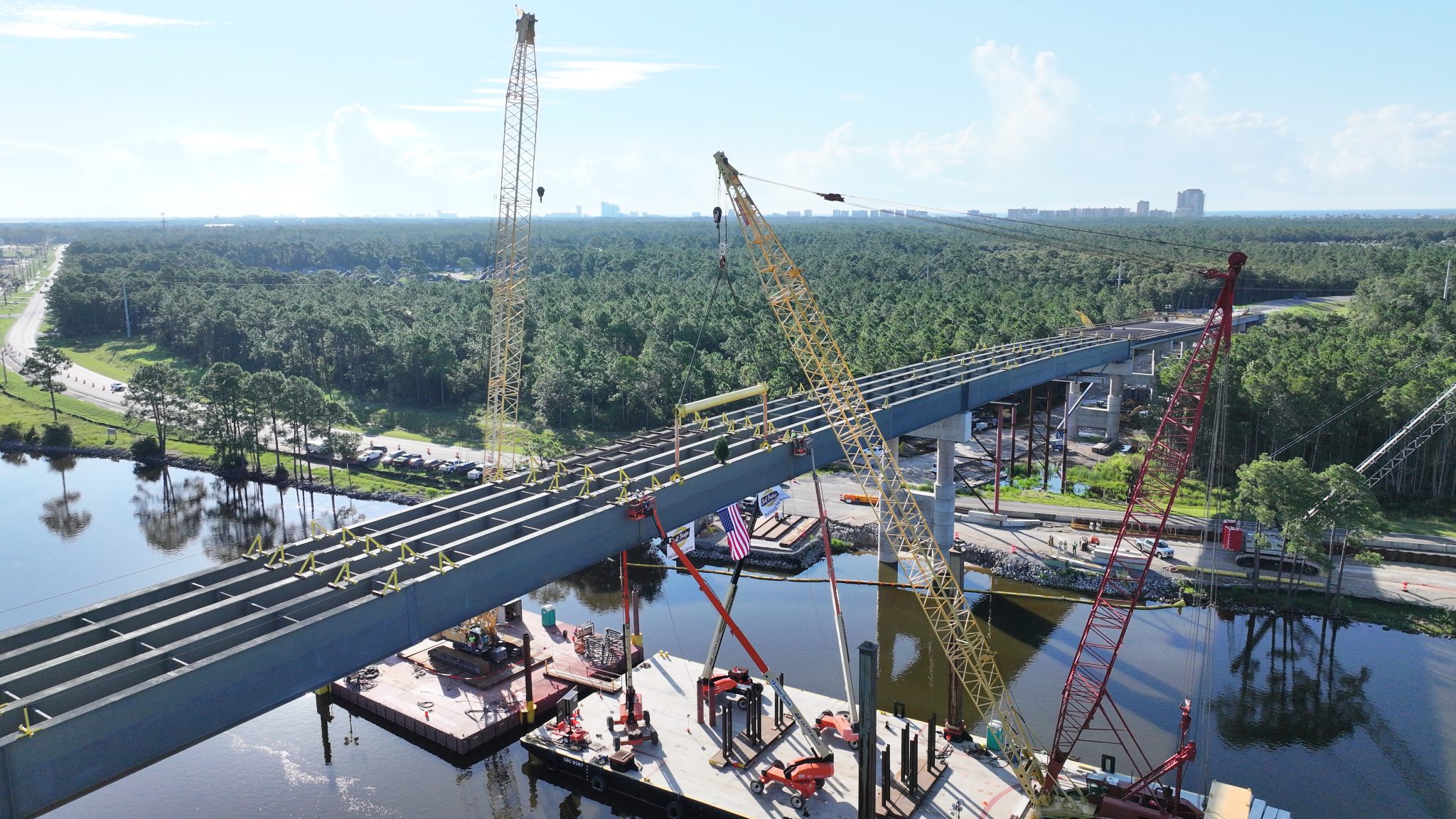 Update: Final steel girders set for Intracoastal Waterway Bridge ...