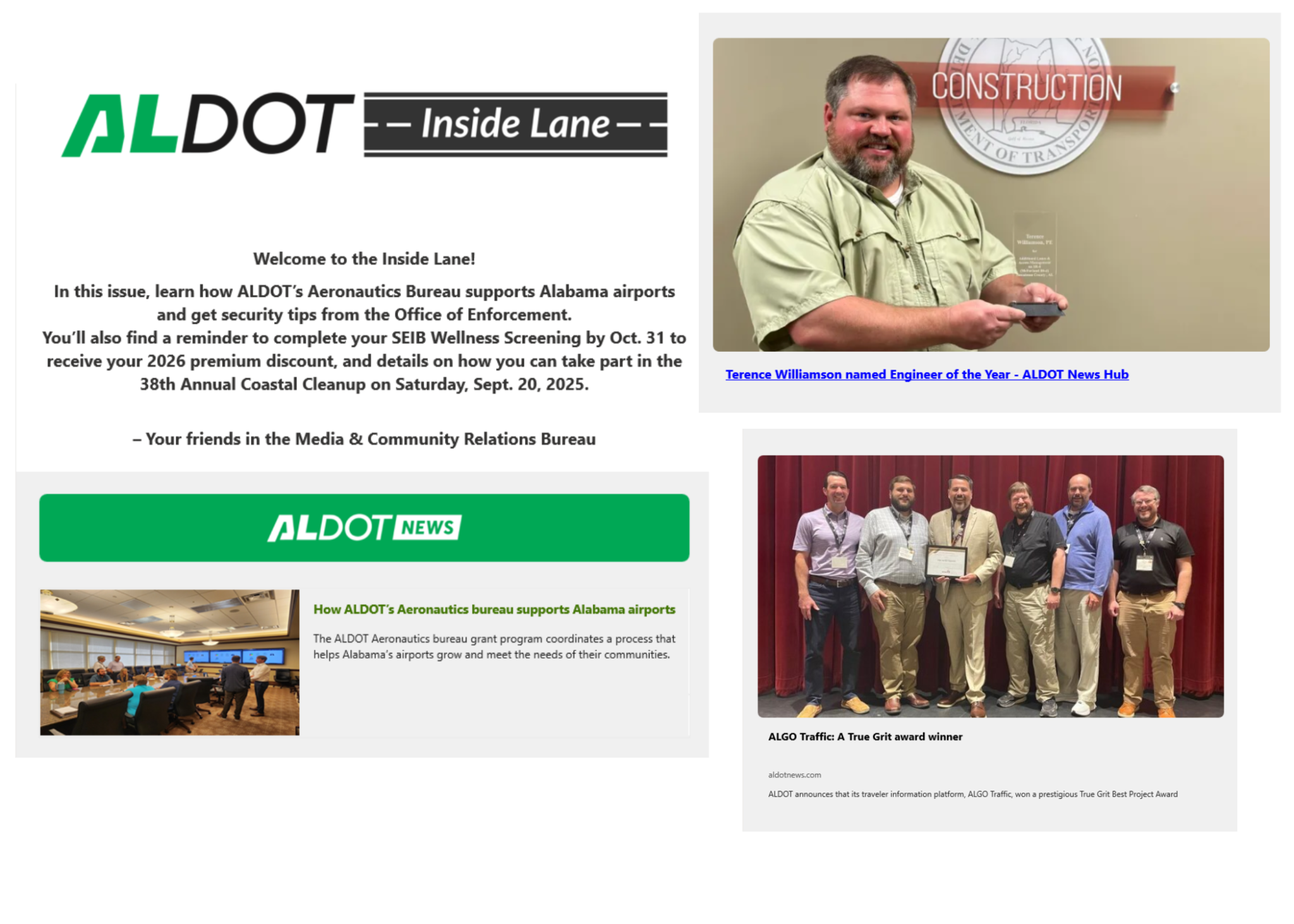 ALDOT communications wins big at TransComm - ALDOT News Hub