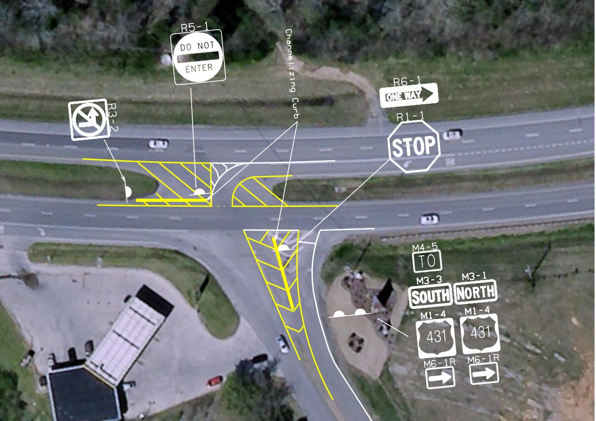 Restricted Crossing U-Turn intersection planned for US 431 at Buck ...