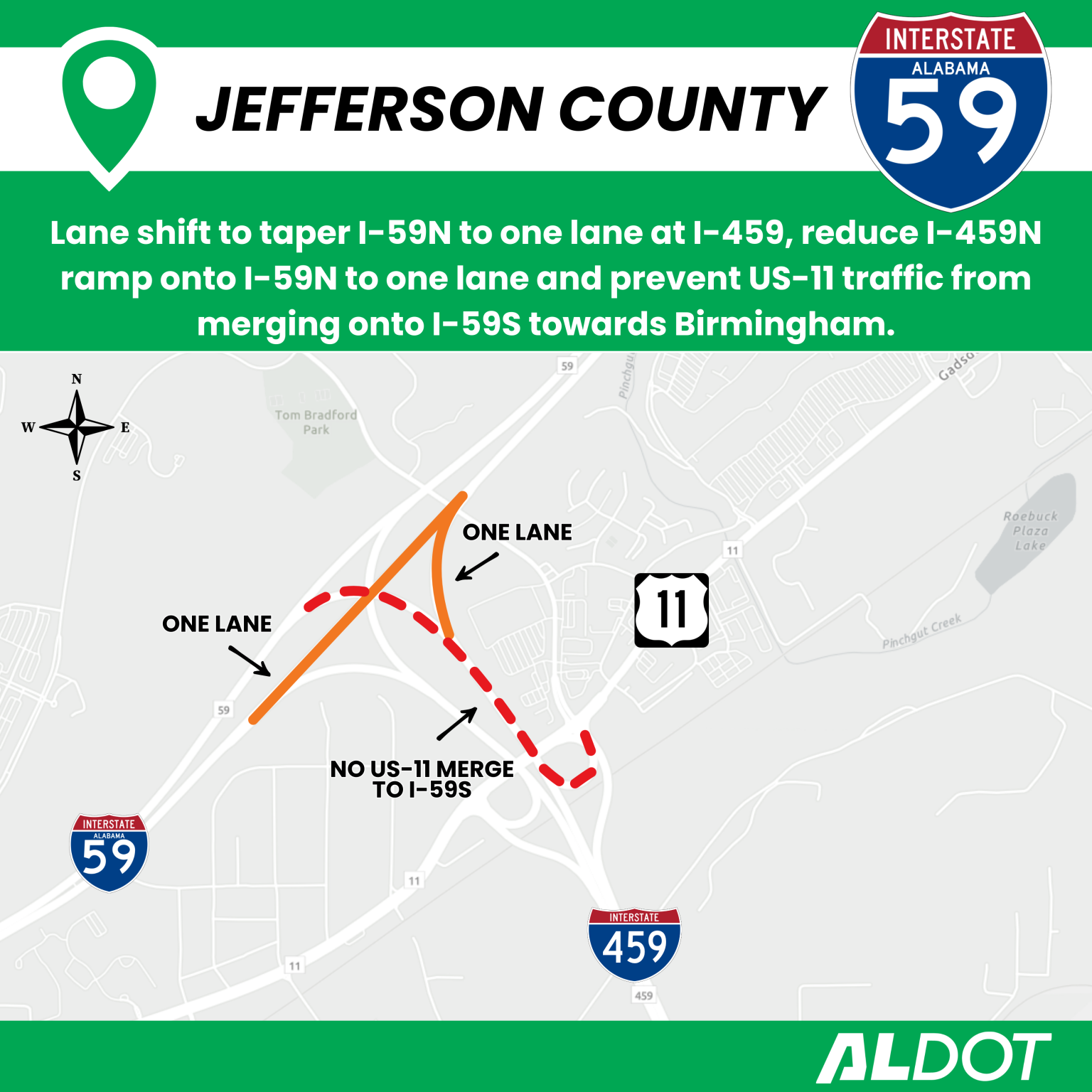 Upcoming I-59 lane shift to impact Trussville traffic for weeks